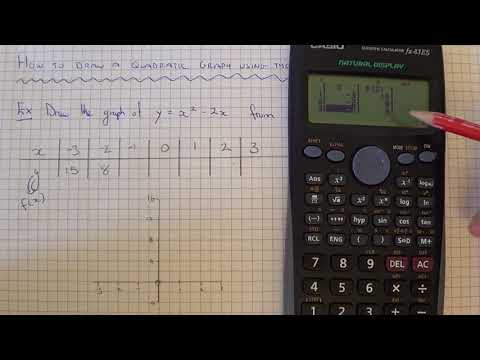 How To Draw A Quadratic Graph Using The Table Of Values Key On A Casio Calculator.