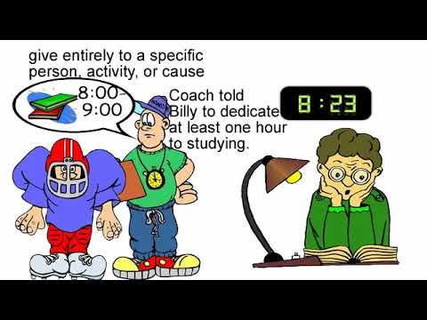 dedicate meaning | Vocabulary for Kids | Children's Dictionary | Learn English Vocabulary
