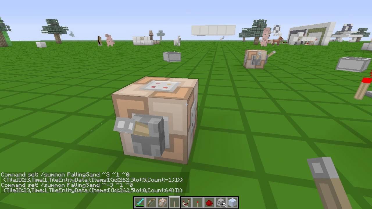 Infinite Dispensor in 1.7 Using Command Blocks