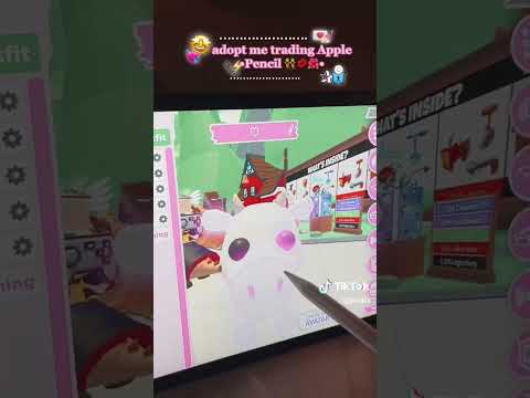 Adopt me trading with a apple pencil!!