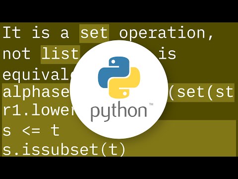 Detecting if a string is a pangram in Python