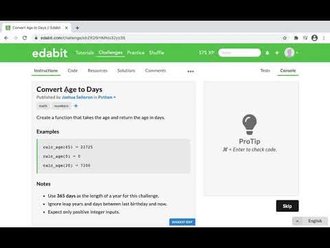 Python Function: Convert Age to Days