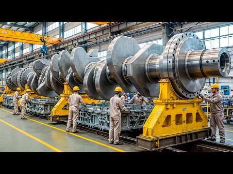 How It's Made: GIANT Crankshafts (Forged with 50,000 PSI!)