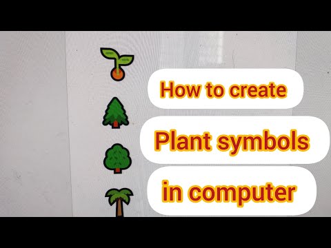 Plant symbols in computer for environmental day
