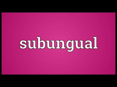 Subungual Meaning