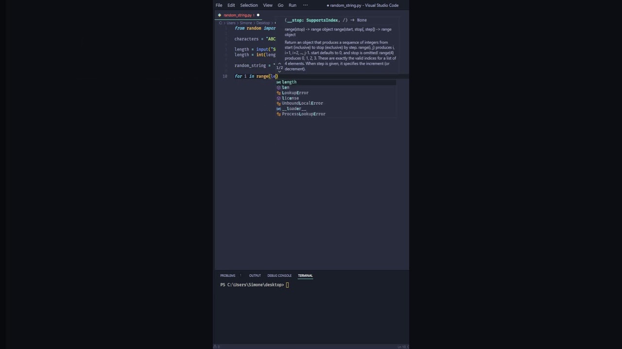 Random String in Python