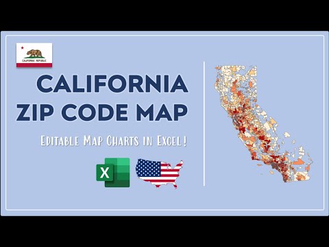 California Zip Code Map in Excel - Zip Codes List and Population Map