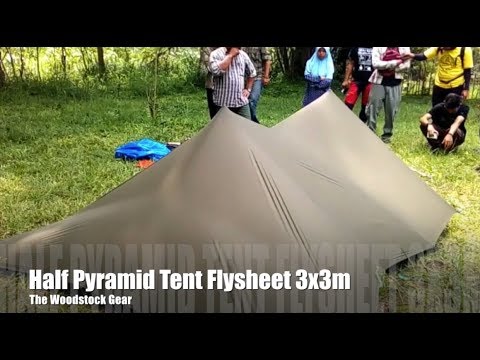 Cara mendirikan Tarp model ” Half Pyramid Tent ” dengan menggunakan ...