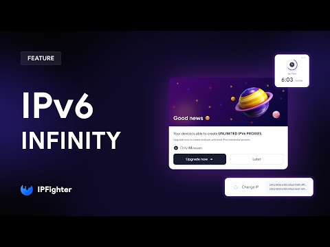 IPv6 Infinity - Create Unlimited IPv6 Proxies With IPFighter. 100% Residential - Private!