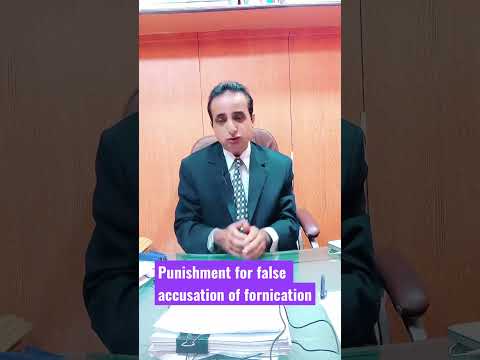 Punishment for false accusation of fornication #shorts #iqbalinternationallawservices
