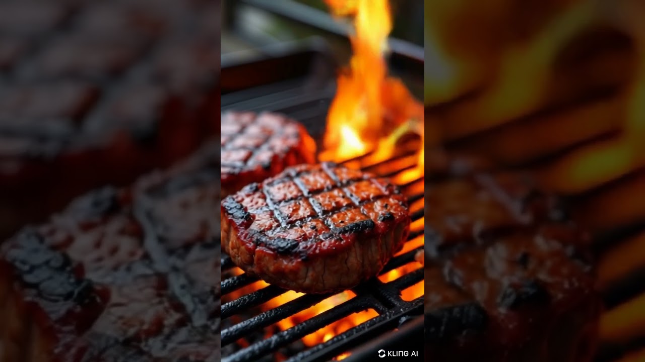 KlingAI realistic grilled steak! | AI Generated Video