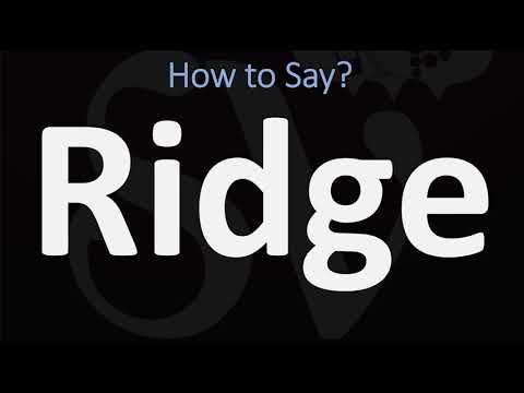 How to Pronounce Ridge? (CORRECTLY)