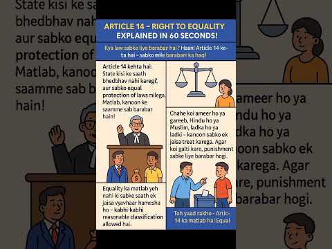 Article 14 - Constitution in simple words #constitutionofindia #indianconstituion #exam #article14