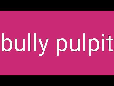 Bully Pulpit Definition & Meaning