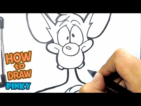 How to Draw Pinky from Pinky and the Brain | Cartoon Drawing