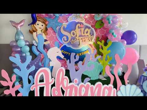 Sofia The First (Mermaid) Themed Birthday Party Decorations