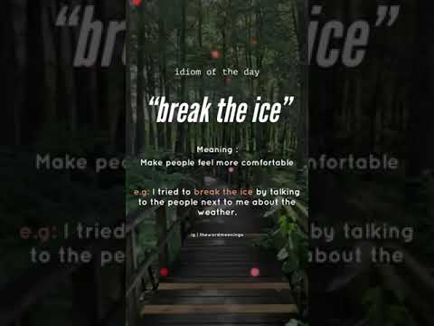 Learn idiom: “break the ice” #englishgrammar #ielts #upsc #ibps #learning #idioms #englishlearning