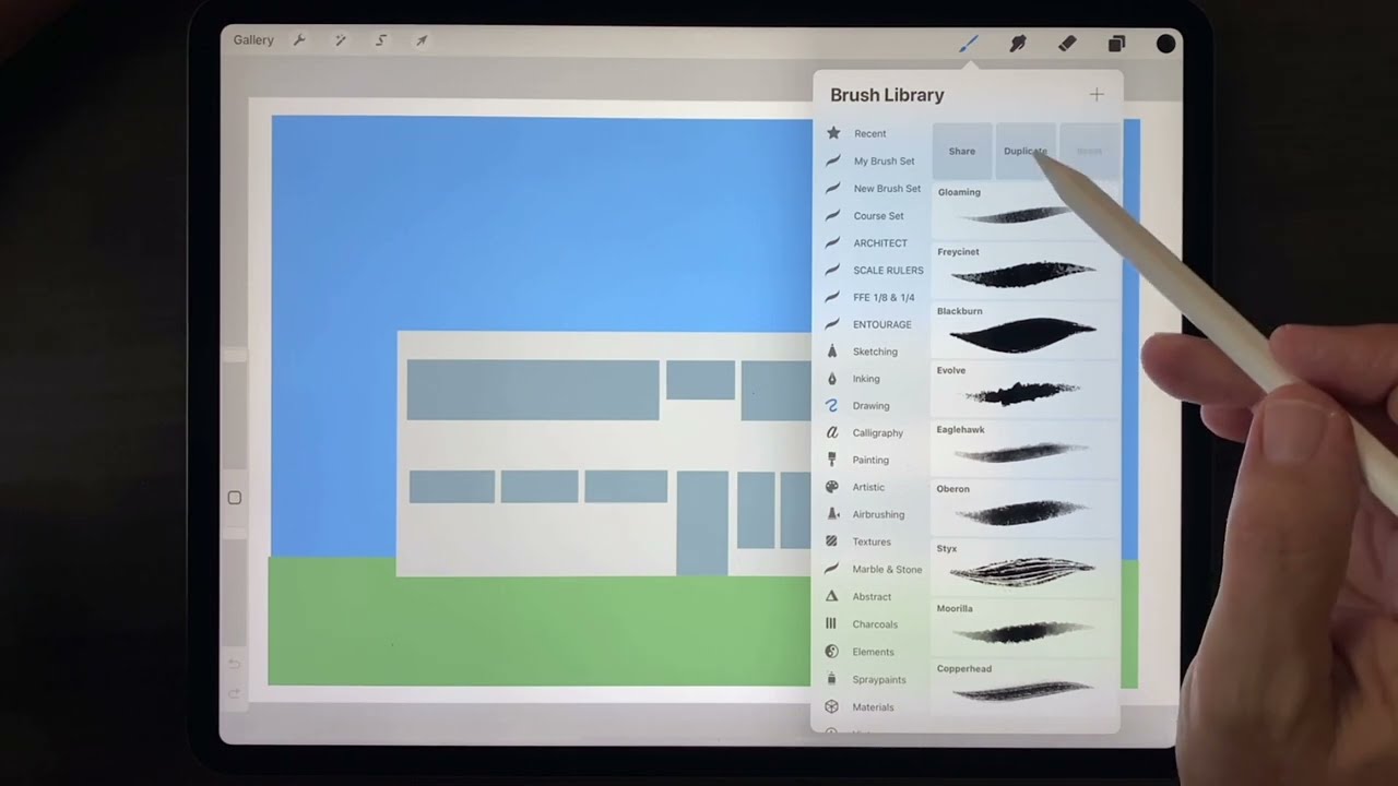 How to Build Your Own Architect-Friendly Brush Set in Procreate
