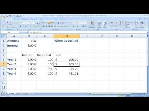 Finance Basics 4 - Calculating Annuities in Excel - Future Value for Annuities