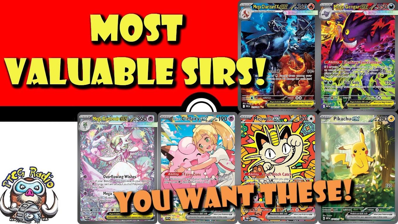 The Most Valuable Special Illustration Rares! ALL Mega Evolution Sets! Top 10! (Pokémon TCG News)