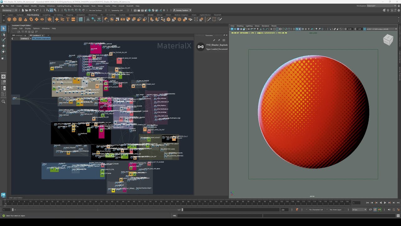 My NEW Spider-Verse Halftone Shader in MaterialX for Maya 2026 / Arnold