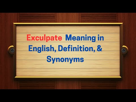 Exculpate Meaning in English, Definition, & Synonyms | Thesaurus Thrive