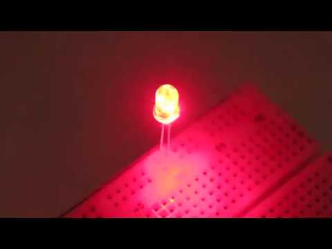 G24281 - (Pkg 5) Clear Lens 5mm Flashing Red Orange LED