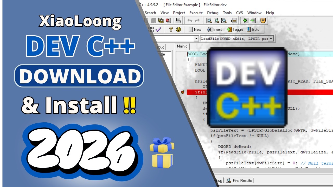 Download & Install XiaoLoong Dev-C++ on Windows 10/11 (2026) | Run First C++ Program