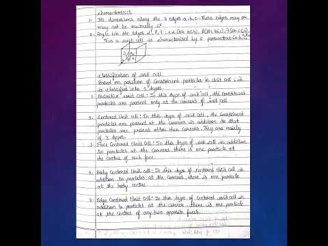 lattice point || crystal lattice || characteristics of the crystal lattice || unit cell