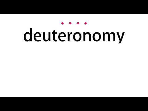 How to pronounce deuteronomy - Vocab Today