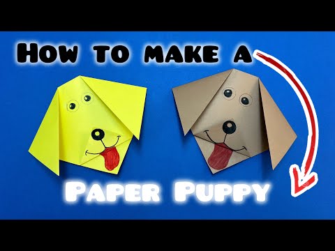 EASY Paper DOG | DIY paper crafts | Origami Dog Face | How To Make a Paper Dog