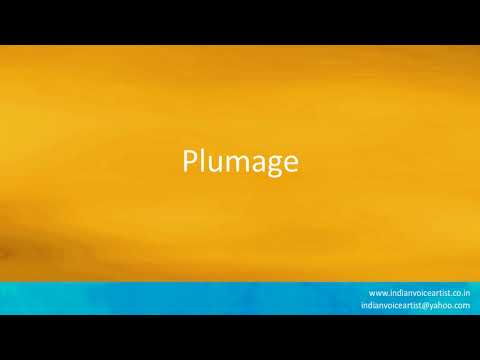 How to pronounce "Plumage".