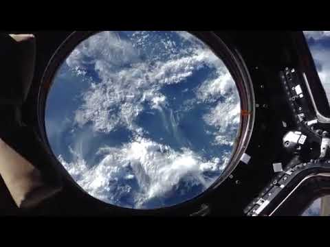 Cupola window view of earth from space