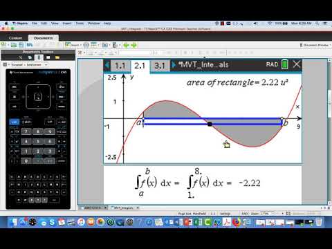 Mean Value Theorem for Integrals on the TI-Nspire CX Graphing Calculator