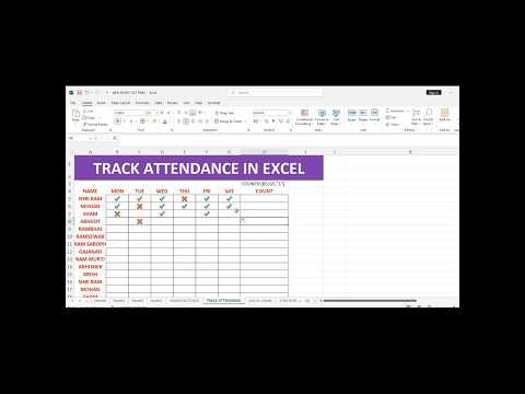 ๐ฅTRACK ATTENDANCE IN EXCEL #excel #formatcell #spreadsheetmagic #shorts #viralshort #tranding #yt