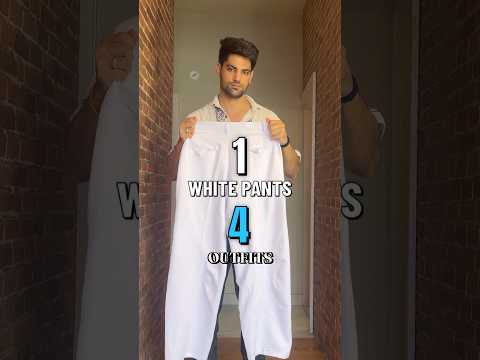 Comment for outfit link. 1 white pants 4 outfits! #baggypants #fashion #baggy #koreanpants #pants