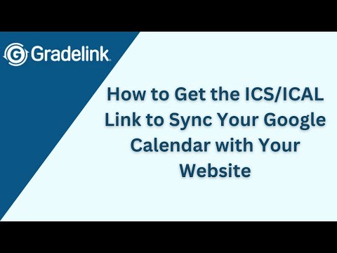 How to Get the ICS/ICAL Link to Sync Your Google Calendar with Your Website