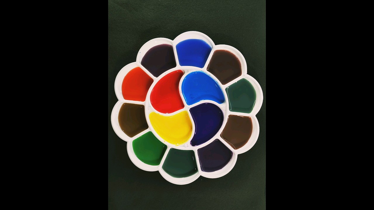 Creative satisfying colour mixing 10 colour✨ #satisfying #colourmixing #asmr #paintmixing #trending