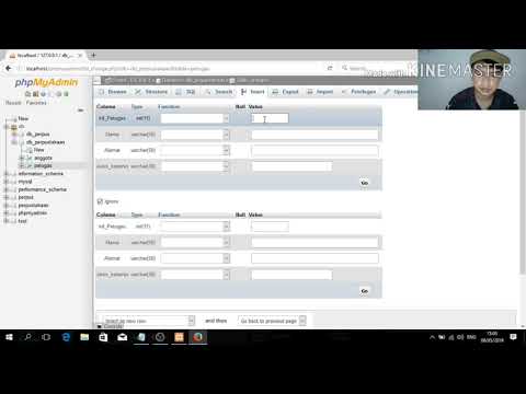 Tutorial membuat database perpustakaan dengan menggunakan phpmyadmin