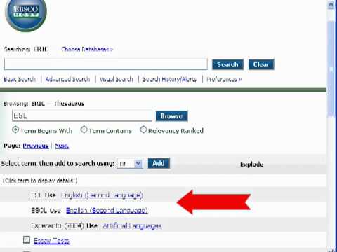 How to Use the ERIC Database Thesaurus