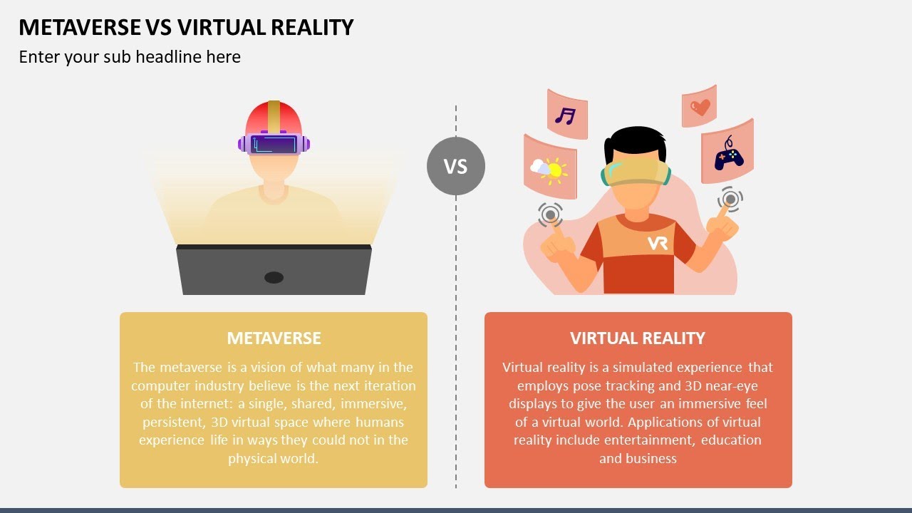 Metaverse vs Virtual Reality Animated PPT Template