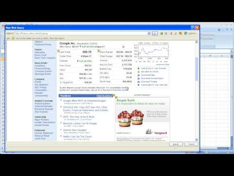 Finance in Excel 8 - Quickly Import Income Statement, Balance Sheet, Stmnt of Cash Flows into Excel