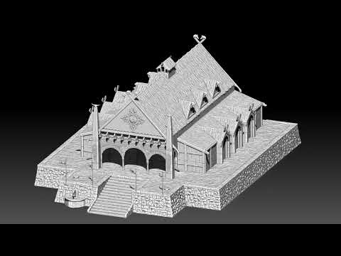 🐎 Golden hall of Meduseld・ 3D File for 3D printing・Cults