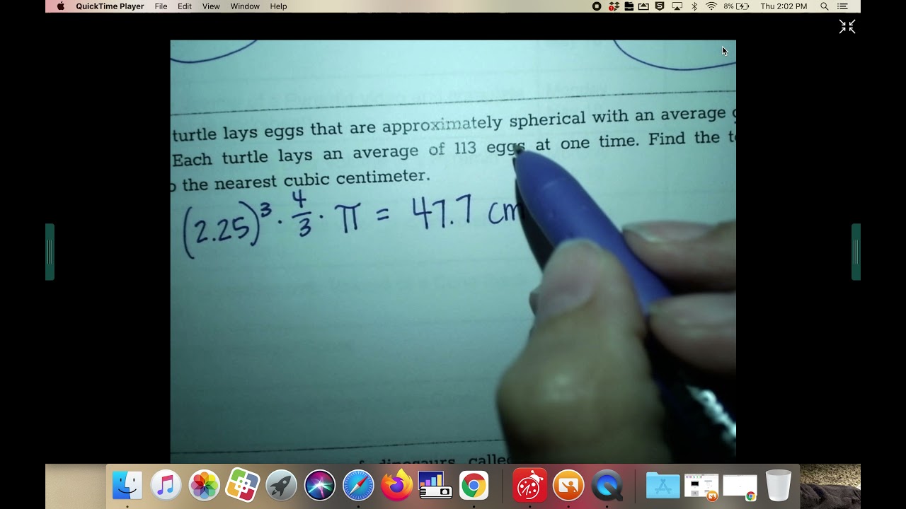 Volume of Spheres practice worksheet