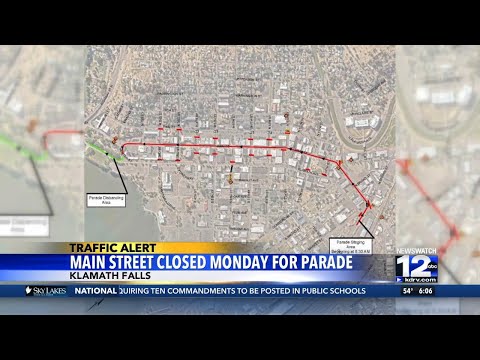 Main St in Klamath Falls closed Monday for Memorial Day Parade