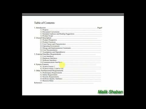 software requirement specifications