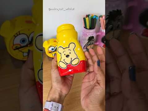 Let's decorate a reusable glass jar #diy #handmade #crafts #paintedjar