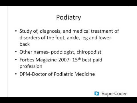Podiatry Coding Billing Codes, Conference, Updates & Guidelines