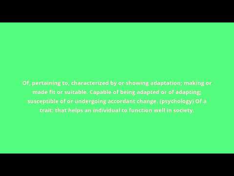what is the meaning of adaptive