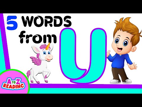 5 Words From U | Words That Start With Letter U For Kids | U Words Vocabulary | Kids Learning Video